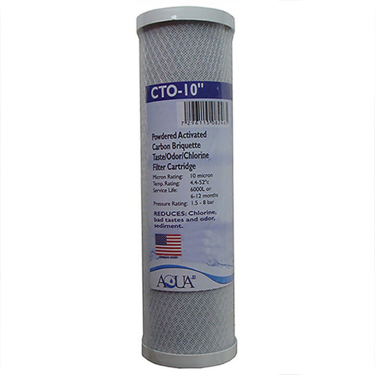 CTO Carbon Block, filter cartridge, 10″x2.5″ – MyAquaFilter®
